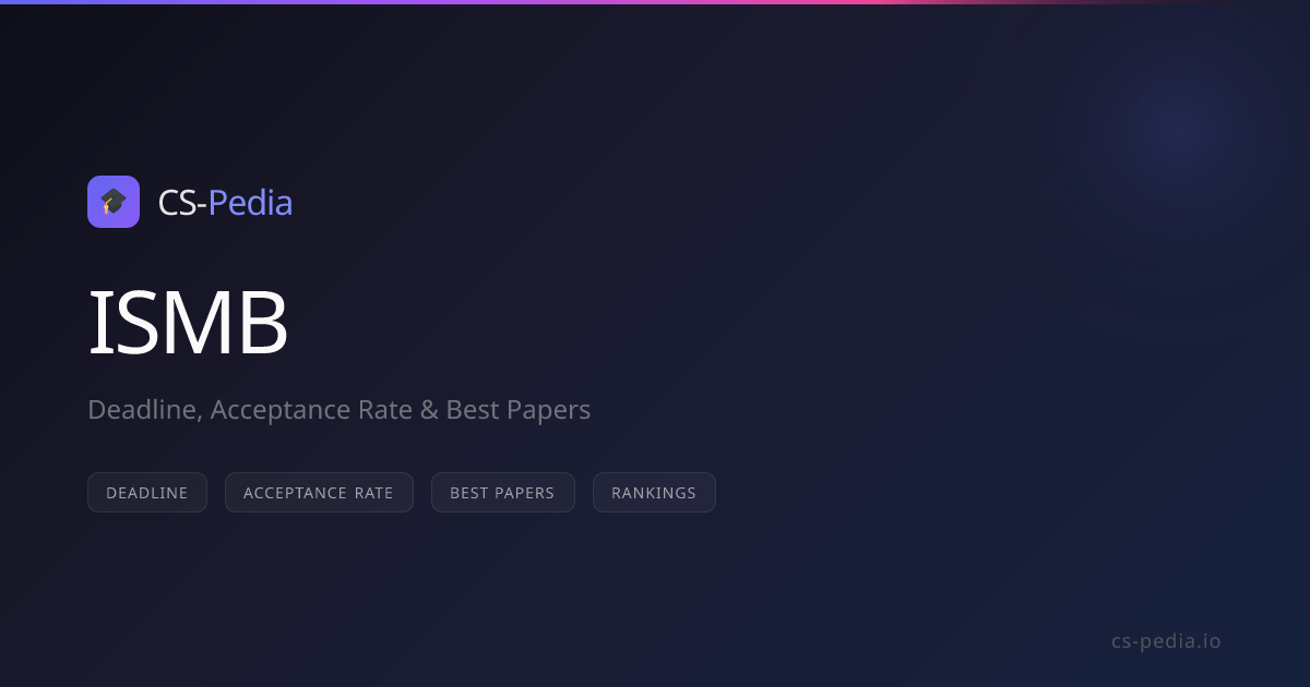 ISMB 2026 | Washington DC | Deadline & Acceptance Rate | CS-Pedia